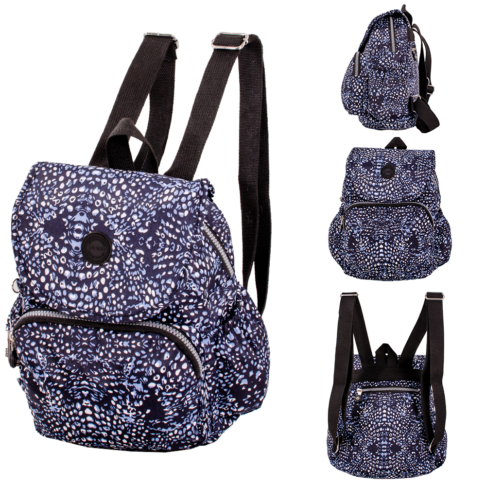 2504 NAVY/WHITE SPOT BACKPACK [2504 NAVY/WHITE SPOT BACKPACK] : MF Handbags