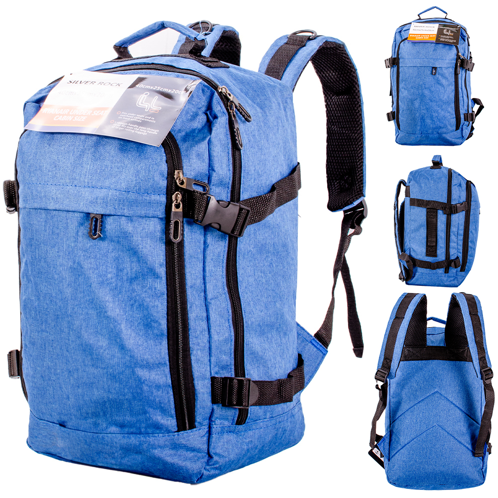 BP-118 BLUE RYANAIR UNDERSEAT CABIN-FRIENDLY RUCKSACK W/MUL ZIP [BP-118 ...